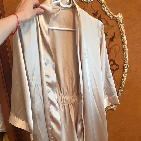 Intimates & Sleepwear | Silky Gold Robe | Poshmark